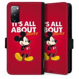 DeinDesign Galaxy S20 Handy Klapph&uuml;lle Handyh&uuml;lle aus Kunst Leder schwarz Flip Case Disney Official Licensed Product Mouse Sideflip mit Lasche