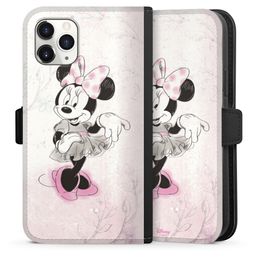 DeinDesign iPhone 11 Pro Handy Klapph&uuml;lle Handyh&uuml;lle aus Kunst Leder schwarz Flip Case Vintage Minnie Mouse Disney Sideflip mit Lasche
