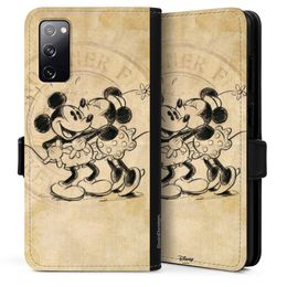 DeinDesign Galaxy S20 Handy Klapph&uuml;lle Handyh&uuml;lle aus Kunst Leder schwarz Flip Case Minnie Mouse Vintage Mickey Mouse Sideflip mit Lasche