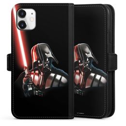 DeinDesign iPhone 11 Handy Klapph&uuml;lle Handyh&uuml;lle aus Kunst Leder schwarz Flip Case Merchandise Darth Vader Star Wars Sideflip mit Lasche