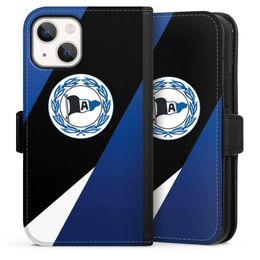 DeinDesign Galaxy A51 Handy Klapph&uuml;lle Handyh&uuml;lle aus Kunst Leder schwarz Flip Case Official Licensed Product Dsc Arminia Bielefeld Sideflip mit Lasche