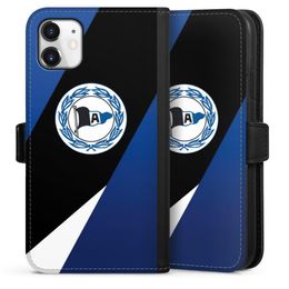 DeinDesign iPhone 11 Handy Klapph&uuml;lle Handyh&uuml;lle aus Kunst Leder schwarz Flip Case Official Licensed Product Dsc Arminia Bielefeld Sideflip mit Lasche