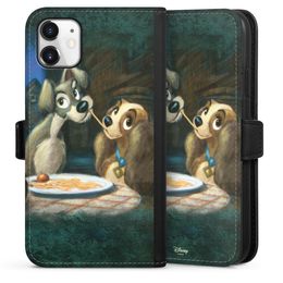 DeinDesign iPhone 11 Handy Klapph&uuml;lle Handyh&uuml;lle aus Kunst Leder schwarz Flip Case Lady And The Tramp Disney Official Licensed Product Sideflip mit Lasche