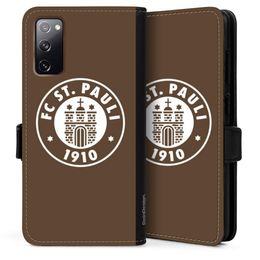 DeinDesign Galaxy S20 Handy Klapph&uuml;lle Handyh&uuml;lle aus Kunst Leder schwarz Flip Case Fc St. Pauli Official Licensed Product Coat Of Arms Sideflip mit Lasche