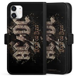 DeinDesign iPhone 11 Handy Klapph&uuml;lle Handyh&uuml;lle aus Kunst Leder schwarz Flip Case Rock Or Bust Official Licensed Product Acdc Sideflip mit Lasche