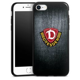 DeinDesign iPhone SE (2022) Handy Slim Case extra d&uuml;nn Silikon Handyh&uuml;lle schwarz H&uuml;lle Sg Dynamo Dresden Official Licensed Product Sgd Silikon Slim Case