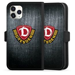 DeinDesign iPhone 11 Pro Handy Klapph&uuml;lle Handyh&uuml;lle aus Kunst Leder schwarz Flip Case Sgd Official Licensed Product Sg Dynamo Dresden Sideflip mit Lasche