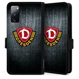 DeinDesign Galaxy S20 Handy Klapph&uuml;lle Handyh&uuml;lle aus Kunst Leder schwarz Flip Case Sg Dynamo Dresden Official Licensed Product Sgd Sideflip mit Lasche