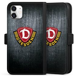 DeinDesign iPhone 11 Handy Klapph&uuml;lle Handyh&uuml;lle aus Kunst Leder schwarz Flip Case Sgd Official Licensed Product Sg Dynamo Dresden Sideflip mit Lasche