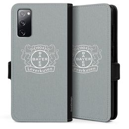 DeinDesign Galaxy S20 Handy Klapph&uuml;lle Handyh&uuml;lle aus Kunst Leder schwarz Flip Case Bayer 04 Leverkusen Coat Of Arms Official Licensed Product Sideflip mit 
