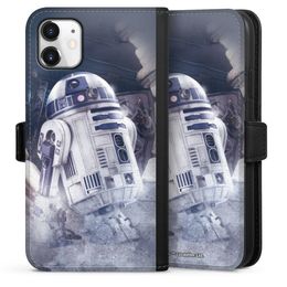 DeinDesign iPhone 11 Handy Klapph&uuml;lle Handyh&uuml;lle aus Kunst Leder schwarz Flip Case Robot Merchandise Star Wars Sideflip mit Lasche