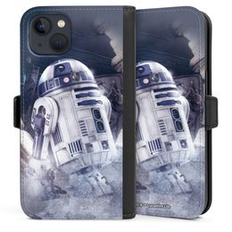 DeinDesign iPhone 13 Handy Klapph&uuml;lle Handyh&uuml;lle aus Kunst Leder schwarz Flip Case Robot Merchandise Star Wars Sideflip mit Lasche