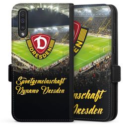 DeinDesign Galaxy A50 Handy Klapph&uuml;lle Handyh&uuml;lle aus Kunst Leder schwarz Flip Case Sg Dynamo Dresden Sgd Official Licensed Product Sideflip mit Lasche