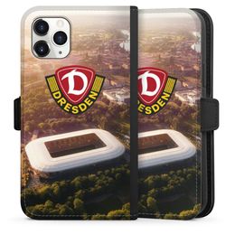 DeinDesign iPhone 11 Pro Handy Klapph&uuml;lle Handyh&uuml;lle aus Kunst Leder schwarz Flip Case Sgd Sg Dynamo Dresden Stadium Sideflip mit Lasche