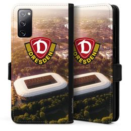 DeinDesign Galaxy S20 Handy Klapph&uuml;lle Handyh&uuml;lle aus Kunst Leder schwarz Flip Case Stadium Sg Dynamo Dresden Sgd Sideflip mit Lasche