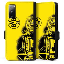DeinDesign Galaxy S20 Handy Klapph&uuml;lle Handyh&uuml;lle aus Kunst Leder schwarz Flip Case Bvb Borussia Dortmund Stadium Sideflip mit Lasche