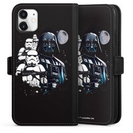 DeinDesign iPhone 11 Handy Klapph&uuml;lle Handyh&uuml;lle aus Kunst Leder schwarz Flip Case Weltall Star Wars Movie Sideflip mit Lasche