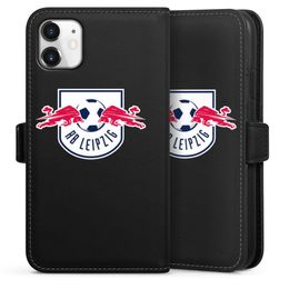 DeinDesign iPhone 11 Handy Klapph&uuml;lle Handyh&uuml;lle aus Kunst Leder schwarz Flip Case Official Licensed Product Transparent Rb Leipzig Sideflip mit Lasche