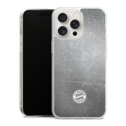 DeinDesign iPhone 15 Pro Max Handy Silikon H&uuml;lle Case transparent Handyh&uuml;lle Concrete Fcb Fc Bayern M&uuml;nchen Silikon Case