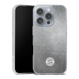 DeinDesign iPhone 16 Pro Handy Silikon H&uuml;lle Case transparent Handyh&uuml;lle Concrete Fcb Fc Bayern M&uuml;nchen Silikon Case