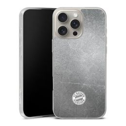 DeinDesign iPhone 16 Pro Max Handy Silikon H&uuml;lle Case transparent Handyh&uuml;lle Concrete Fcb Fc Bayern M&uuml;nchen Silikon Case