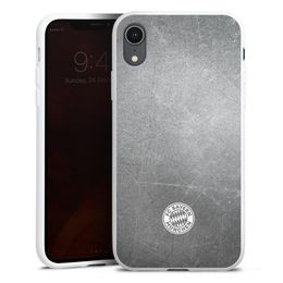 DeinDesign iPhone Xr Handy Silikon H&uuml;lle Case wei&szlig; Handyh&uuml;lle Concrete Fcb Fc Bayern M&uuml;nchen Silikon Case