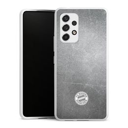 DeinDesign Galaxy A53 5G Handy Silikon H&uuml;lle Case wei&szlig; Handyh&uuml;lle Concrete Fcb Fc Bayern M&uuml;nchen Silikon Case