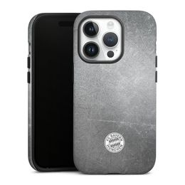 DeinDesign iPhone 14 Pro Handy Panzer Handyh&uuml;lle robuste Outdoor H&uuml;lle Schutzh&uuml;lle matt Concrete Fcb Fc Bayern M&uuml;nchen Tough Case