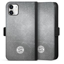 DeinDesign iPhone 11 Handy Klapph&uuml;lle Handyh&uuml;lle aus Kunst Leder schwarz Flip Case Concrete Fcb Fc Bayern M&uuml;nchen Sideflip mit Lasche