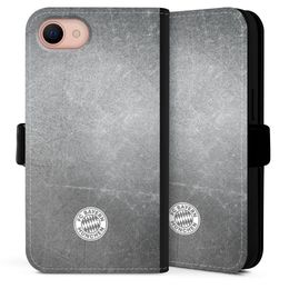 DeinDesign iPhone 16e Handy Klapph&uuml;lle Handyh&uuml;lle aus Kunst Leder schwarz Flip Case Concrete Fcb Fc Bayern M&uuml;nchen Sideflip mit Lasche