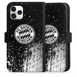 DeinDesign iPhone 11 Pro Handy Klapph&uuml;lle Handyh&uuml;lle aus Kunst Leder schwarz Flip Case Official Licensed Product Fcb Fc Bayern M&uuml;nchen Sideflip mit Lasche
