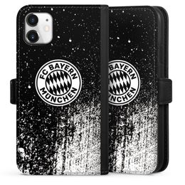 DeinDesign iPhone 11 Handy Klapph&uuml;lle Handyh&uuml;lle aus Kunst Leder schwarz Flip Case Official Licensed Product Fcb Fc Bayern M&uuml;nchen Sideflip mit Lasche