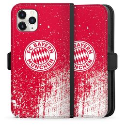 DeinDesign iPhone 11 Pro Handy Klapph&uuml;lle Handyh&uuml;lle aus Kunst Leder schwarz Flip Case Fcb Fc Bayern M&uuml;nchen Official Licensed Product Sideflip mit Lasche