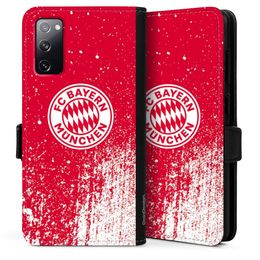 DeinDesign Galaxy S20 Handy Klapph&uuml;lle Handyh&uuml;lle aus Kunst Leder schwarz Flip Case Fcb Official Licensed Product Fc Bayern M&uuml;nchen Sideflip mit Lasche