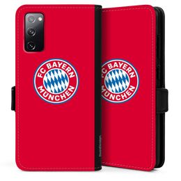 DeinDesign Galaxy S20 Handy Klapph&uuml;lle Handyh&uuml;lle aus Kunst Leder schwarz Flip Case Fc Bayern M&uuml;nchen Fcb Logo Sideflip mit Lasche