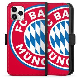 DeinDesign iPhone 11 Pro Handy Klapph&uuml;lle Handyh&uuml;lle aus Kunst Leder schwarz Flip Case Official Licensed Product Fcb Fc Bayern M&uuml;nchen Sideflip mit Lasche
