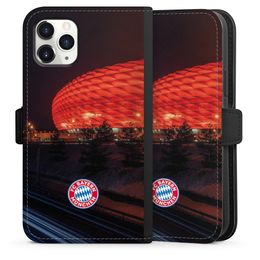 DeinDesign iPhone 11 Pro Handy Klapph&uuml;lle Handyh&uuml;lle aus Kunst Leder schwarz Flip Case Fc Bayern M&uuml;nchen Stadium Fcb Sideflip mit Lasche