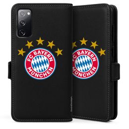 DeinDesign Galaxy S20 Handy Klapph&uuml;lle Handyh&uuml;lle aus Kunst Leder schwarz Flip Case Star Fc Bayern M&uuml;nchen Fcb Sideflip mit Lasche