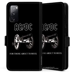 DeinDesign Galaxy S20 Handy Klapph&uuml;lle Handyh&uuml;lle aus Kunst Leder schwarz Flip Case Music Acdc Merchandise Sideflip mit Lasche