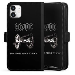 DeinDesign iPhone 11 Handy Klapph&uuml;lle Handyh&uuml;lle aus Kunst Leder schwarz Flip Case Music Acdc Merchandise Sideflip mit Lasche