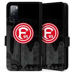 DeinDesign Galaxy S20 Handy Klapph&uuml;lle Handyh&uuml;lle aus Kunst Leder schwarz Flip Case Logo Official Licensed Product Fortuna D&uuml;sseldorf Sideflip mit Lasche