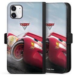 DeinDesign iPhone 11 Handy Klapph&uuml;lle Handyh&uuml;lle aus Kunst Leder schwarz Flip Case Lightning Mcqueen 95 Official Licensed Product Cars Sideflip mit Lasche