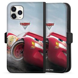 DeinDesign iPhone 11 Pro Handy Klapph&uuml;lle Handyh&uuml;lle aus Kunst Leder schwarz Flip Case Lightning Mcqueen 95 Official Licensed Product Cars Sideflip mit Lasche