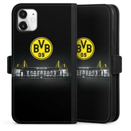 DeinDesign iPhone 11 Handy Klapph&uuml;lle Handyh&uuml;lle aus Kunst Leder schwarz Flip Case Borussia Dortmund Stadium Bvb Sideflip mit Lasche