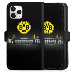 DeinDesign iPhone 11 Pro Handy Klapph&uuml;lle Handyh&uuml;lle aus Kunst Leder schwarz Flip Case Borussia Dortmund Stadium Bvb Sideflip mit Lasche