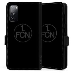 DeinDesign Galaxy S20 Handy Klapph&uuml;lle Handyh&uuml;lle aus Kunst Leder schwarz Flip Case 1. Fc N&uuml;rnberg Logo 1. Fcn Sideflip mit Lasche