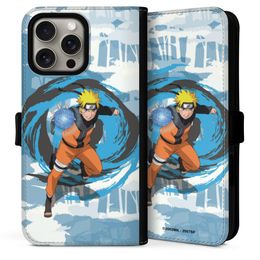 DeinDesign iPhone 16 Pro Handy Klapph&uuml;lle Handyh&uuml;lle aus Kunst Leder schwarz Flip Case Official Licensed Product Manga Naruto Shippuden Sideflip mit Lasche