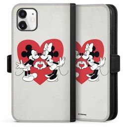 DeinDesign iPhone 11 Handy Klapph&uuml;lle Handyh&uuml;lle aus Kunst Leder schwarz Flip Case Disney Heart Sideflip mit Lasche