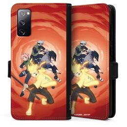 DeinDesign Galaxy S20 Handy Klapph&uuml;lle Handyh&uuml;lle aus Kunst Leder schwarz Flip Case Sasuke Sakura Naruto Shippuden Sideflip mit Lasche