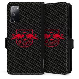 DeinDesign Galaxy S20 Handy Klapph&uuml;lle Handyh&uuml;lle aus Kunst Leder schwarz Flip Case Official Licensed Product Carbon Rb Leipzig Sideflip mit Lasche